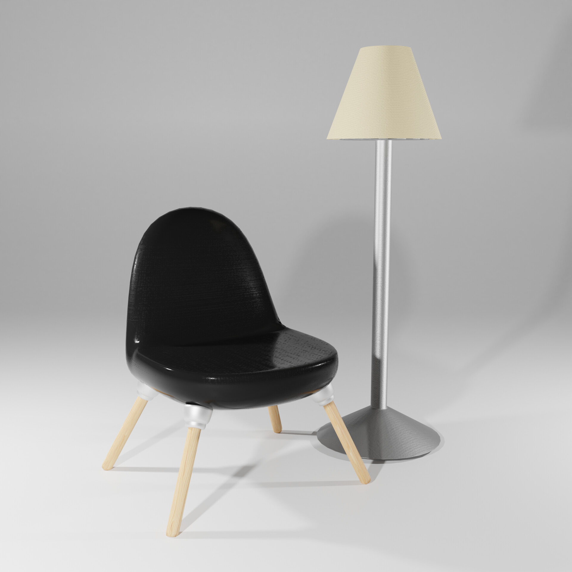 ArtStation - Chair and lamp