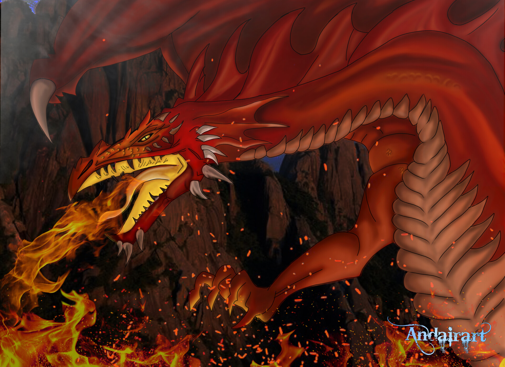 ArtStation - Smaug fan art