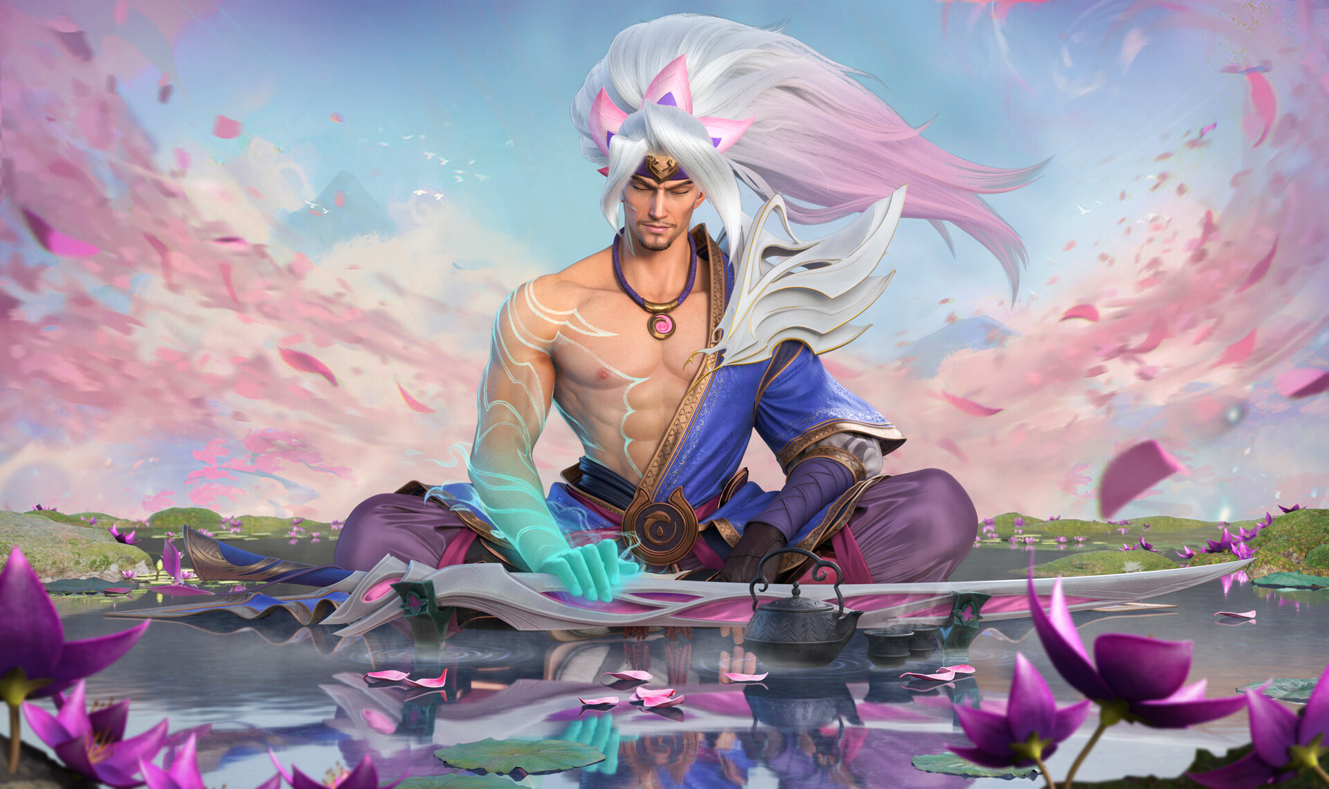 ArtStation - Spirit Blossom Yasuo 亚索 - League of Legends