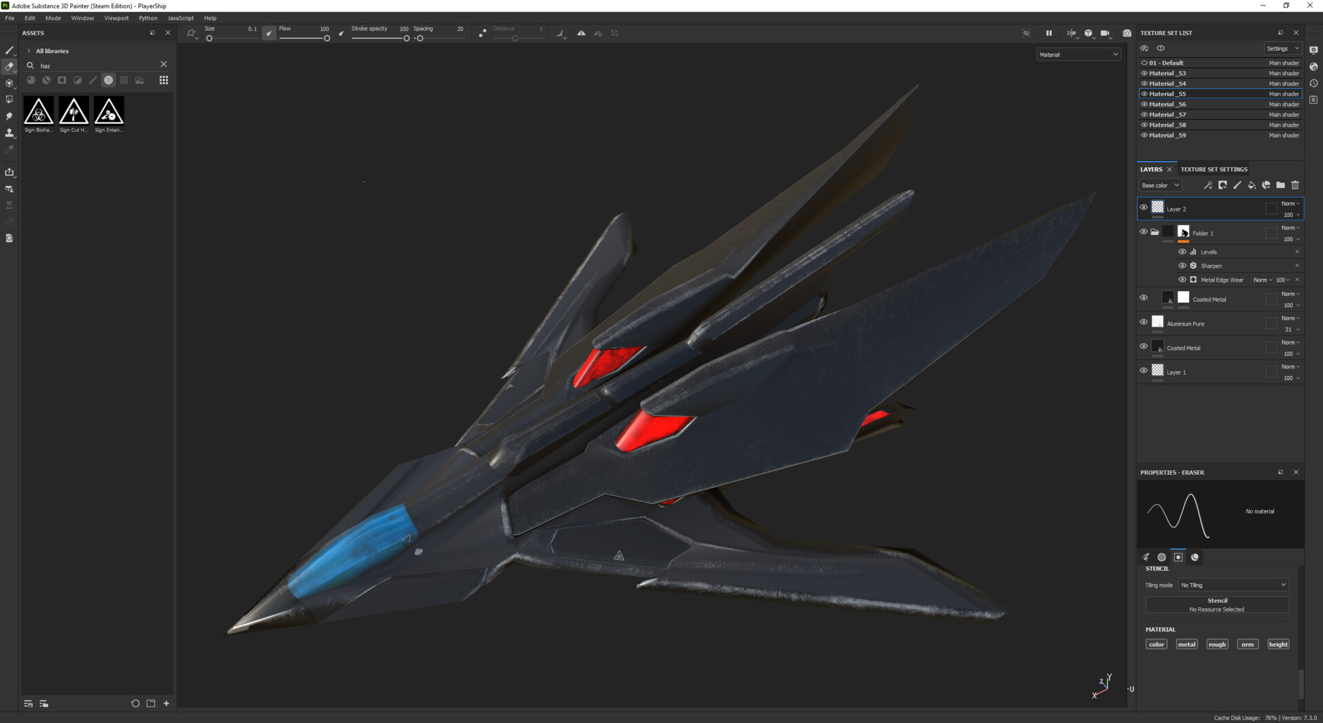 ArtStation - The player ship for our latest working title video game.