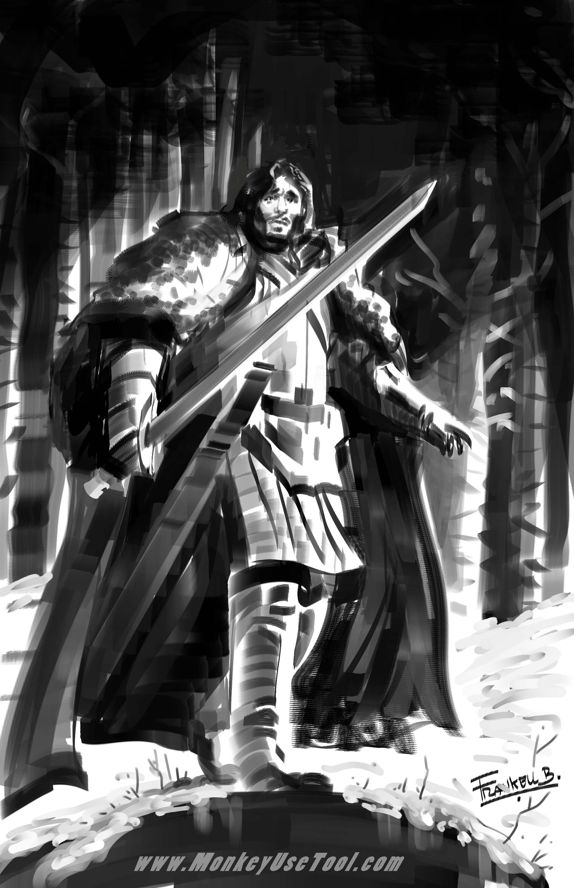 ArtStation - Game of Thrones Jon Snow Sketch