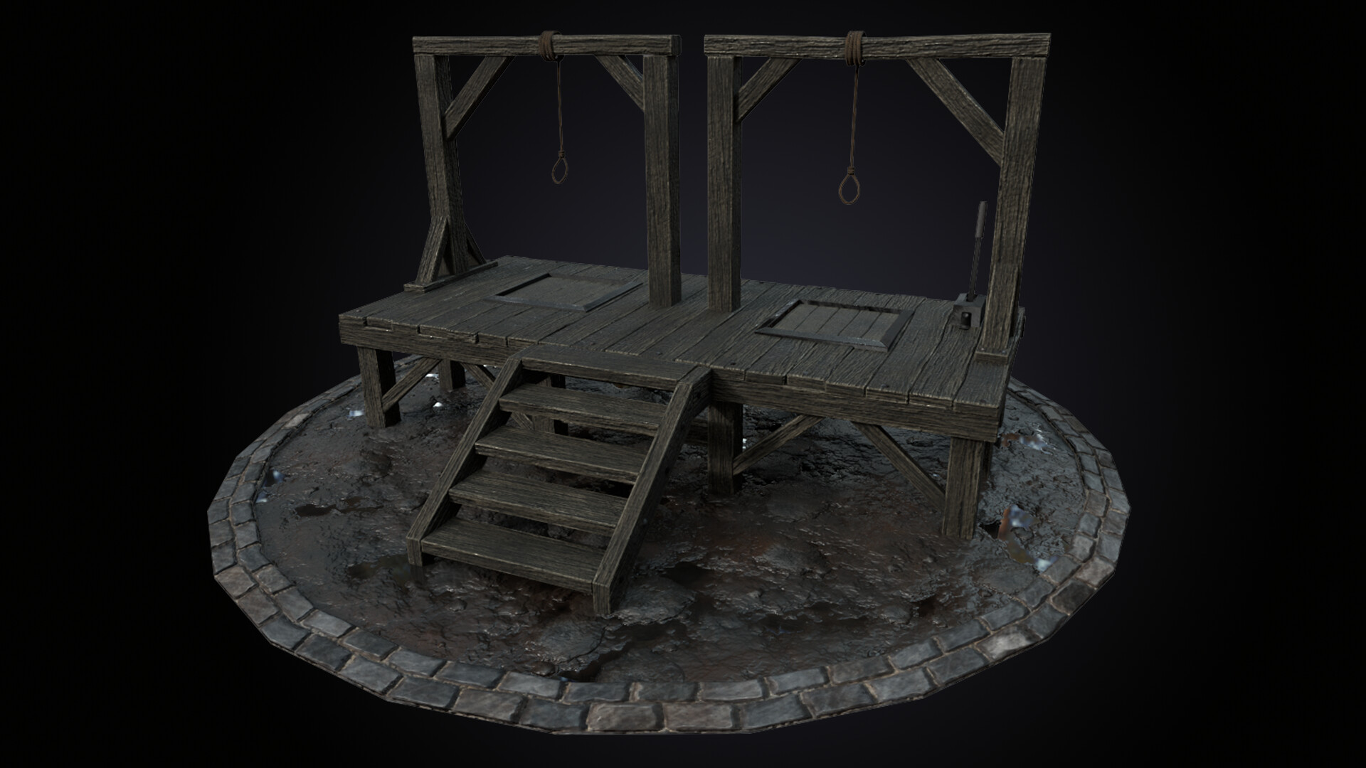 3D Tudor - Medieval Gallows Model 3D Tudor | Blender | UE5