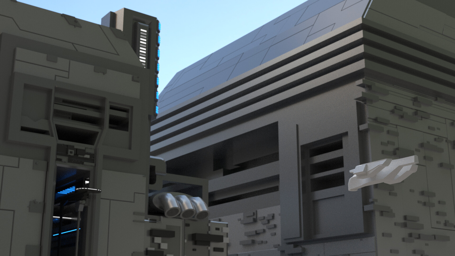 Liam Guise - Cyberpunk-Inspired City WIP