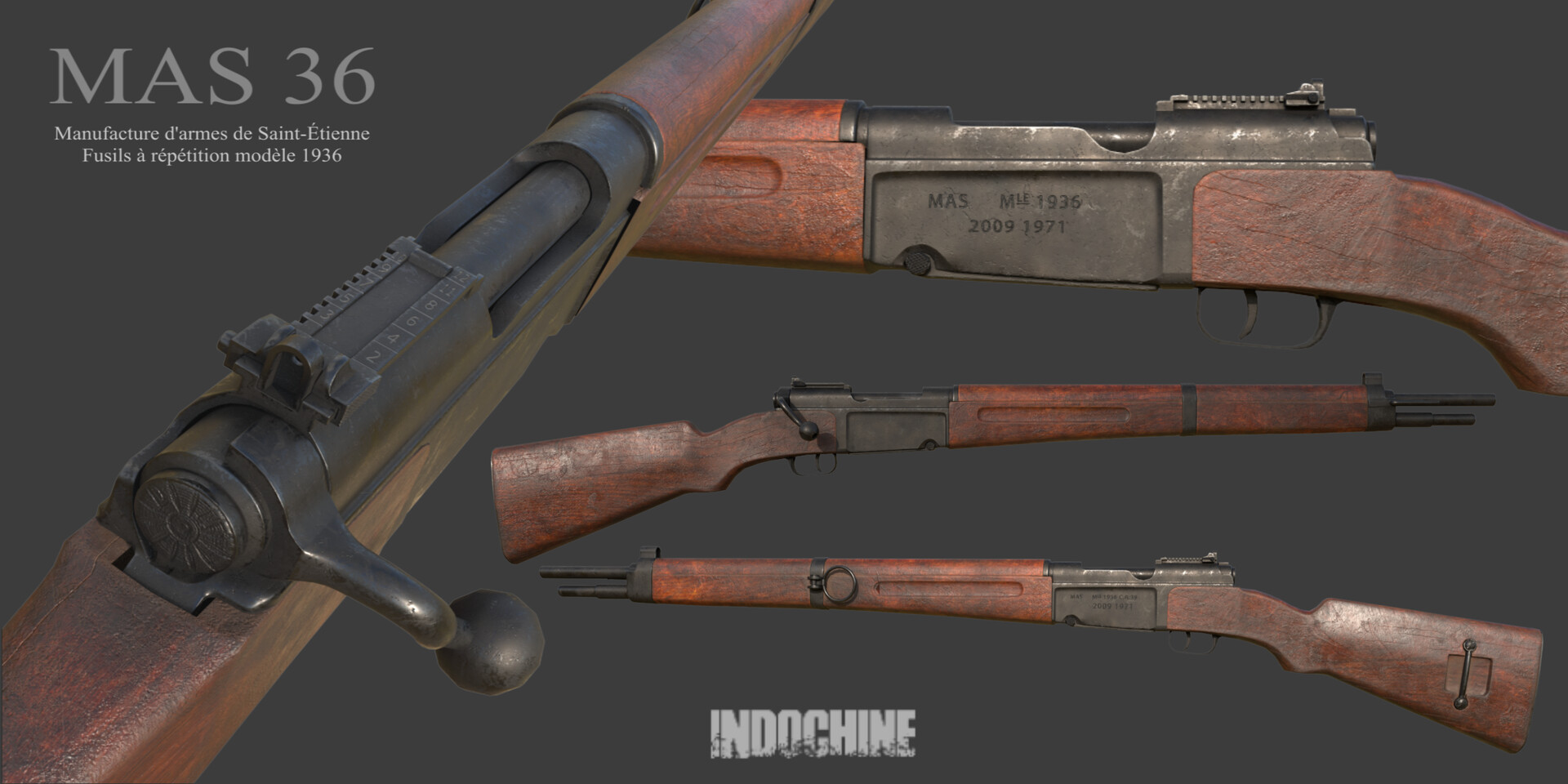 ArtStation - MAS 36 rifle