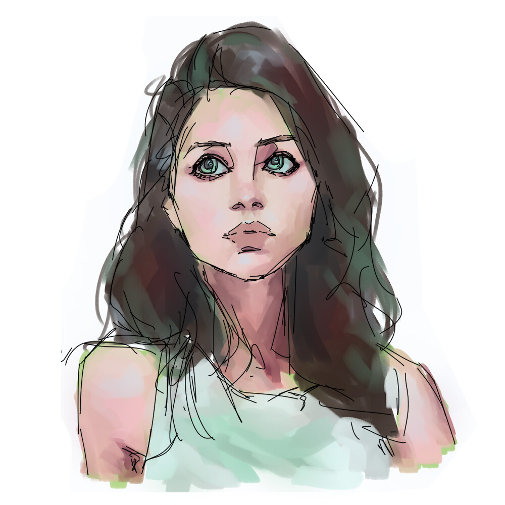 ArtStation - portrait number looking up