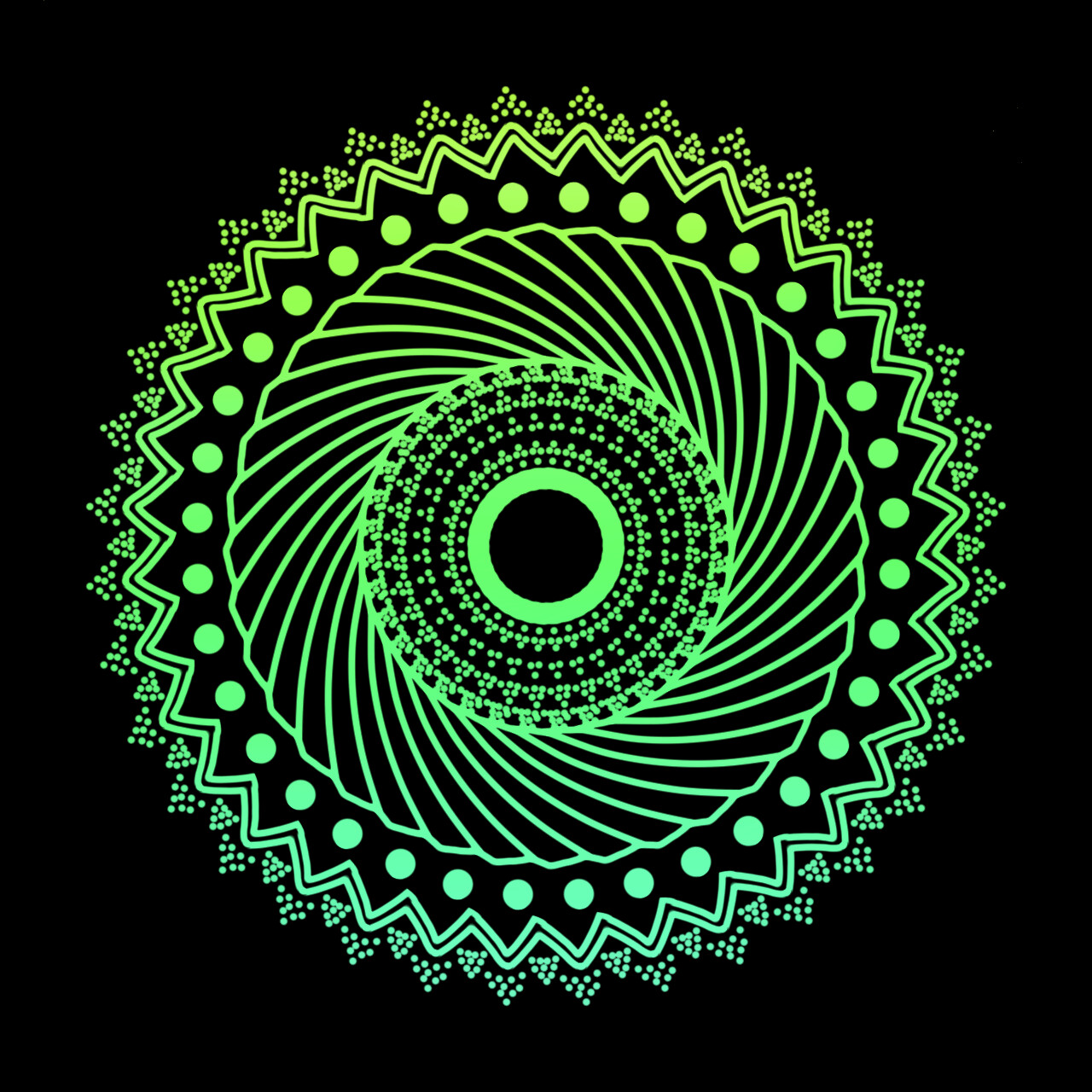 ArtStation - Green mandala
