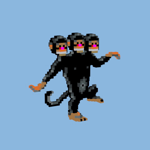 ArtStation - Three headed monkey 3D sprite