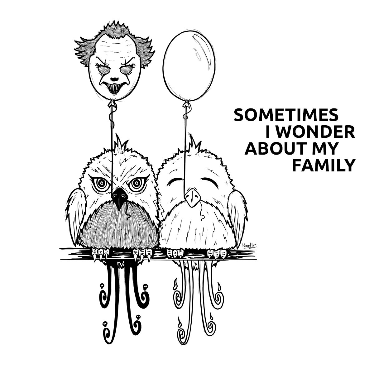 ArtStation - birds and a clown