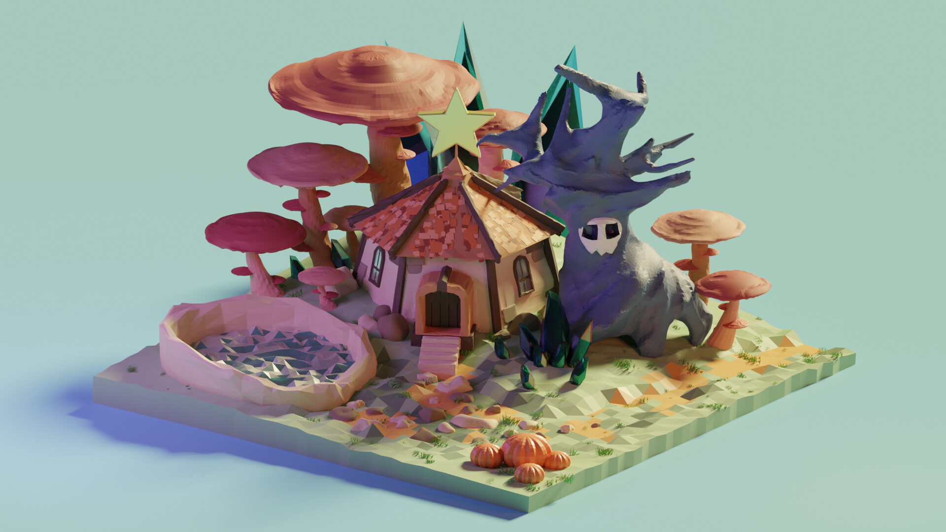 ArtStation - Blender Low Poly Studies 2020