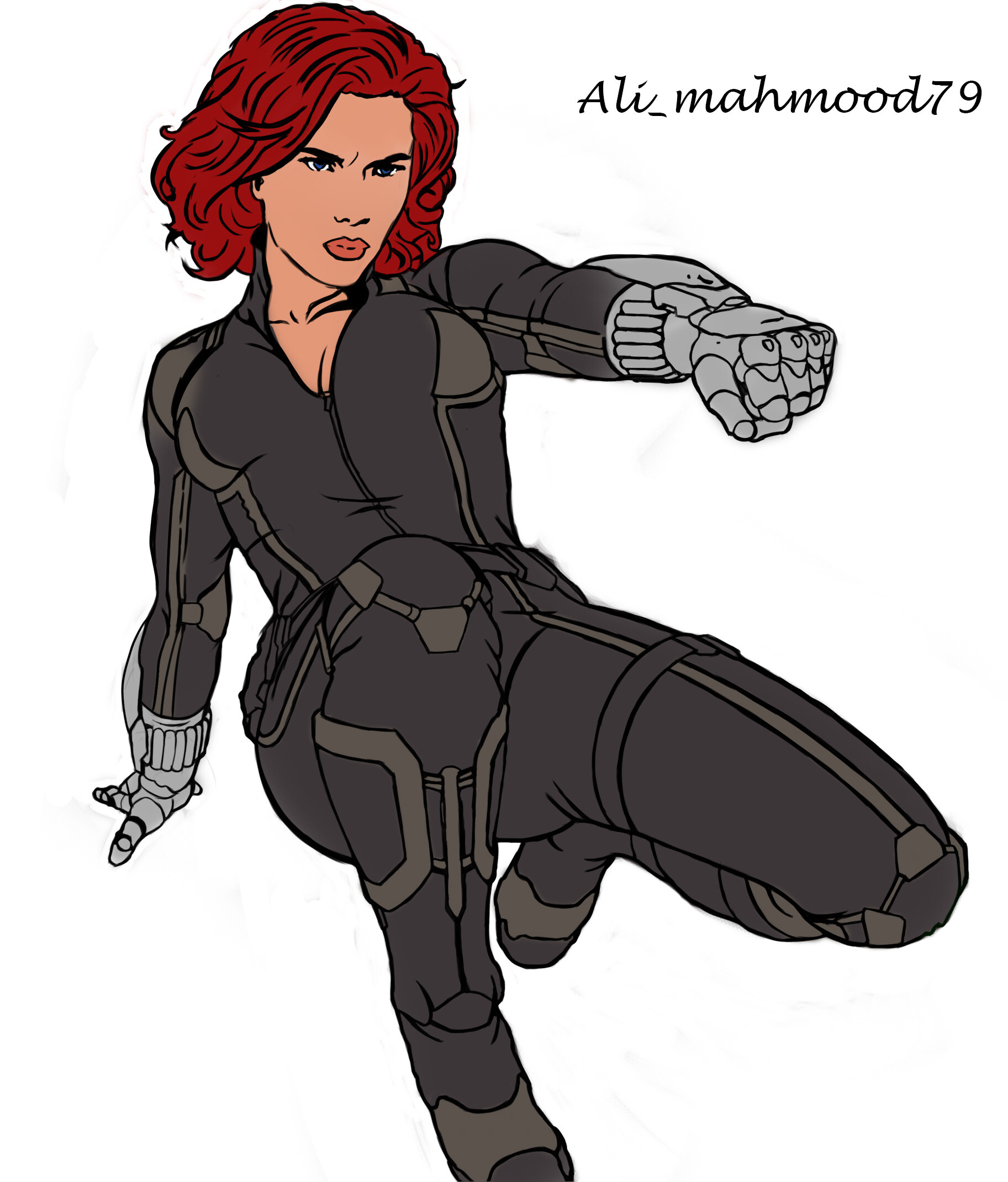 Black Widow Drawing Comic