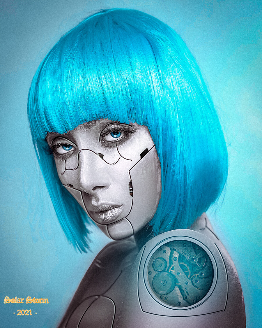 ArtStation - Blue Cyborg