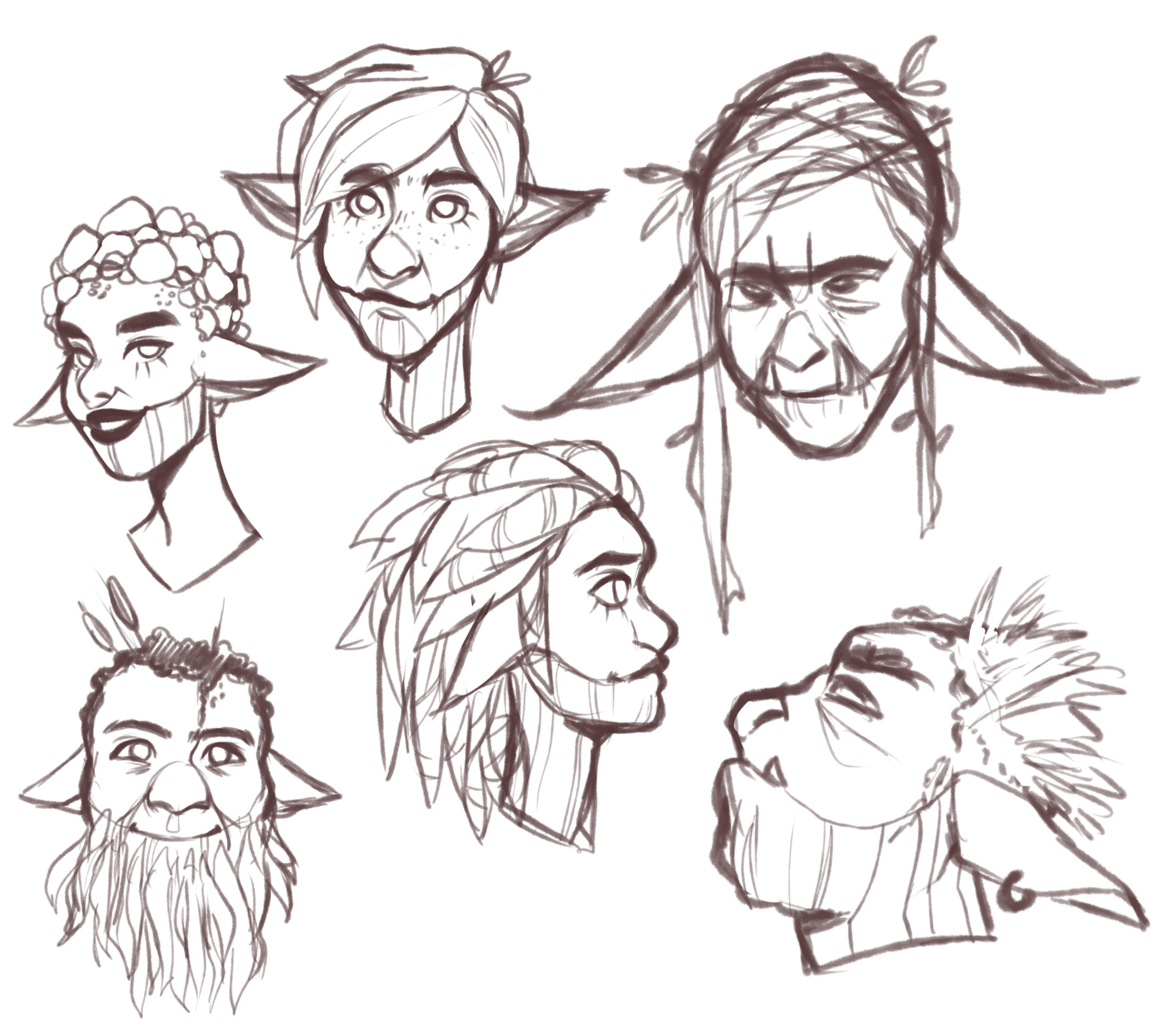 how to draw goblin ears