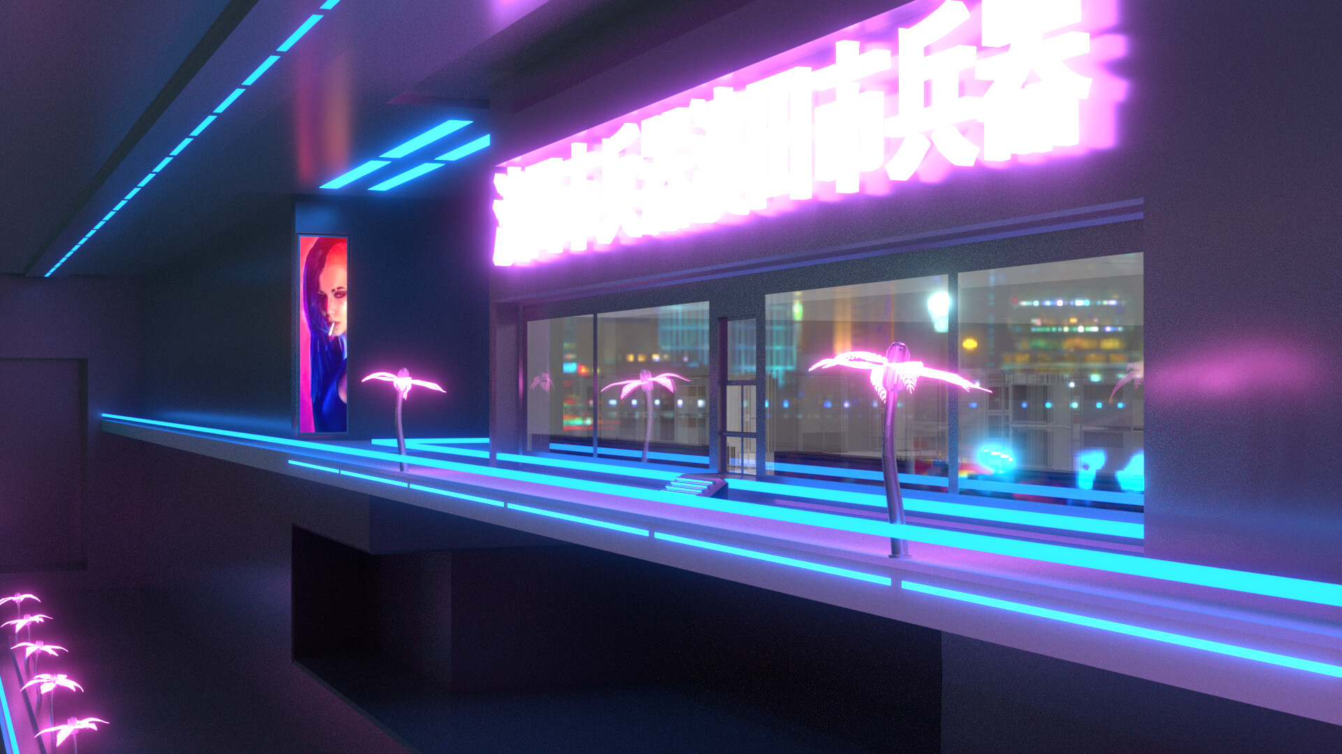 Liam Guise - Cyberpunk-Inspired City WIP #2