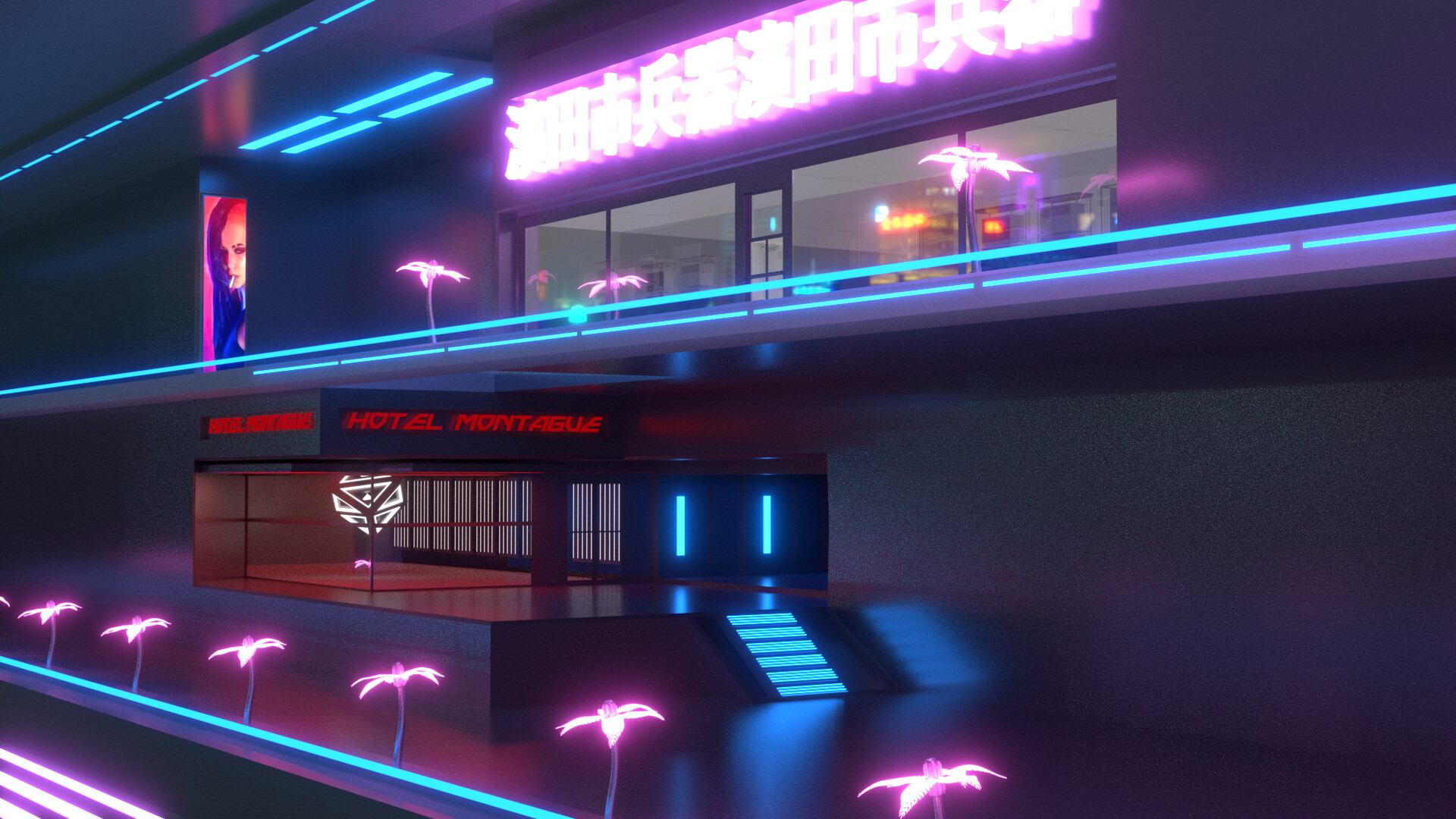 Liam Guise - Cyberpunk-Inspired City WIP #2