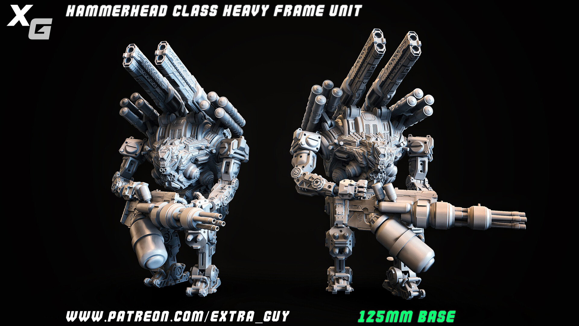 ArtStation - Hammerhead Heavy Frame Class Mechs 3D Printable