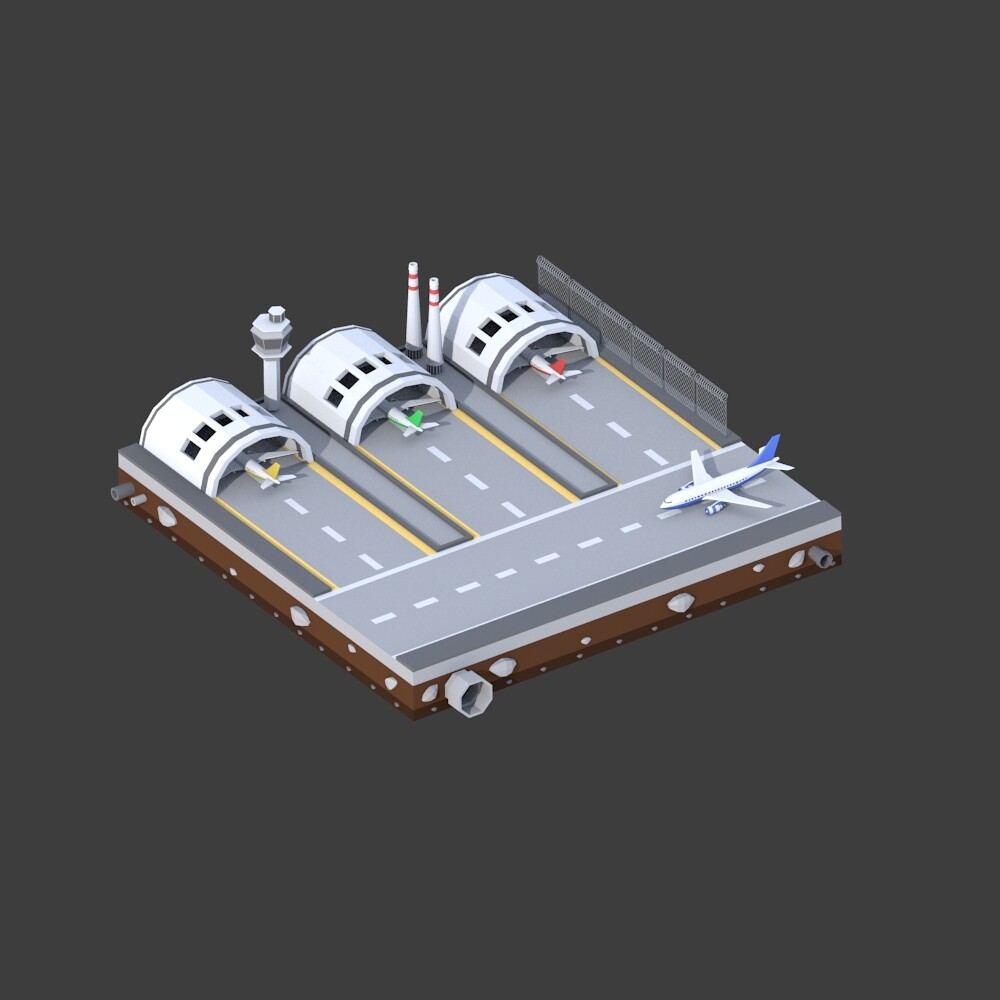ArtStation - Low poly plane