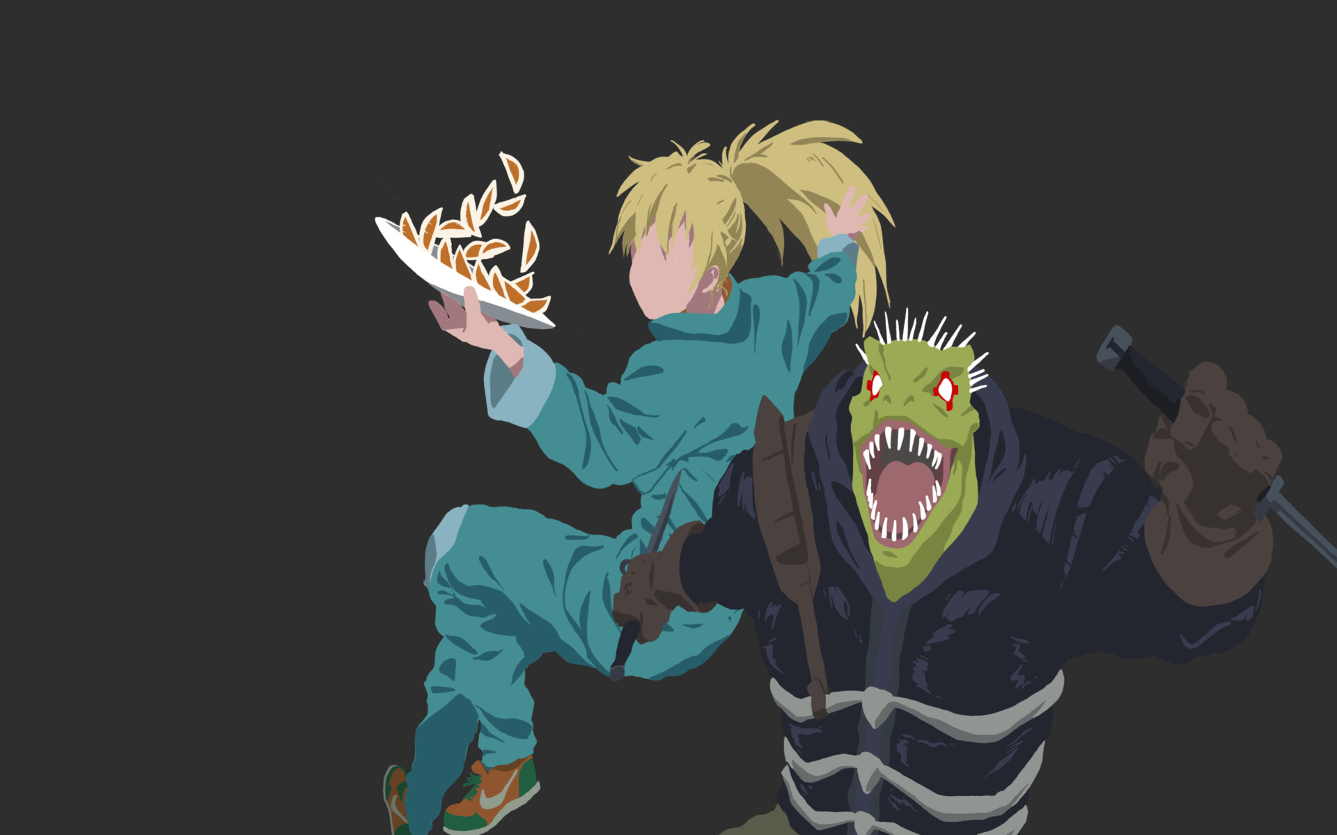 ArtStation - Dorohedoro - Nikaido and Caiman