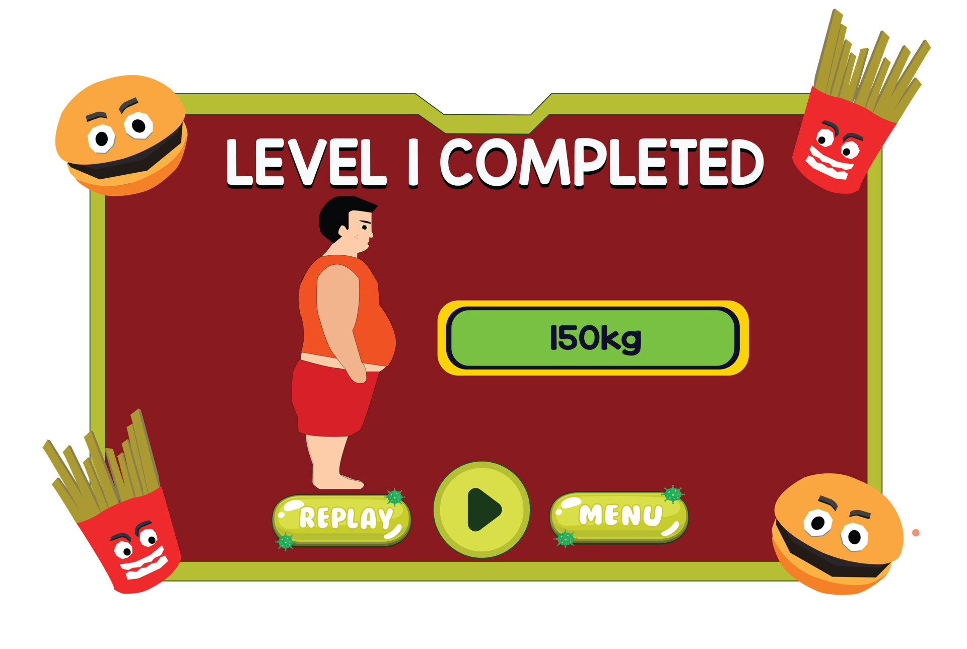 ArtStation - Old 2D Game Won Completed Panel Ui Obeserone 2.5D Game