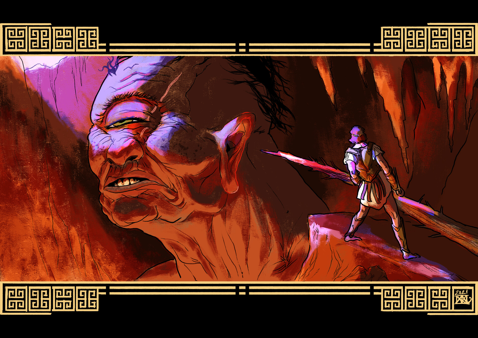 ArtStation - Polyphemus and Odysseus