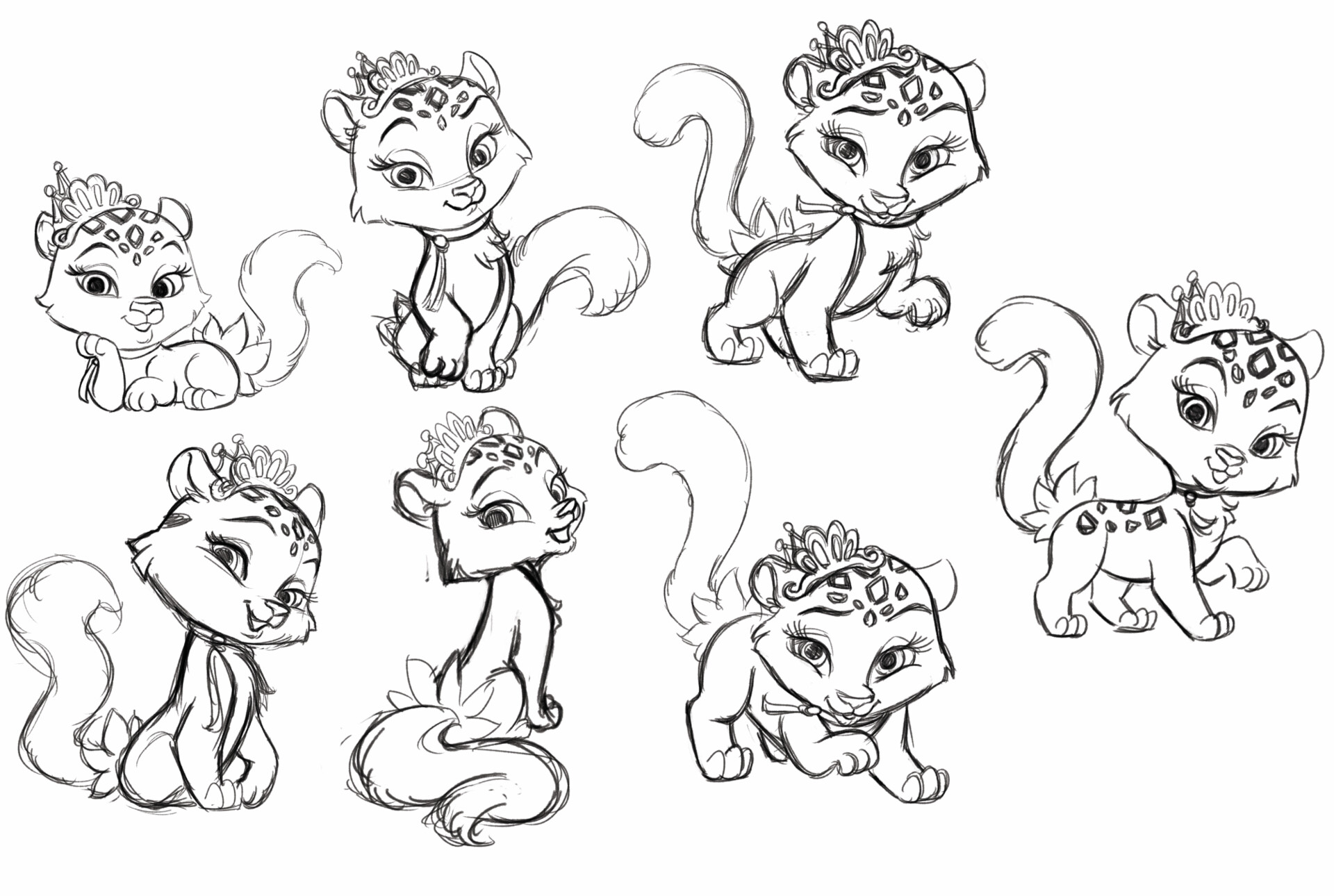 disney palace pets coloring pages