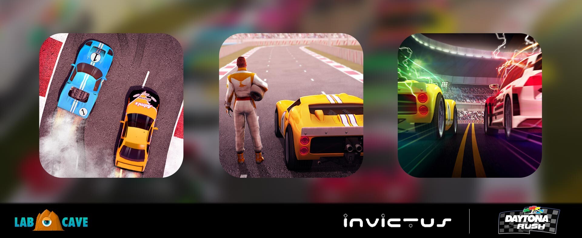 LAB CAVE - Daytona Rush - CRO assets for Google Play and iTunes Connect