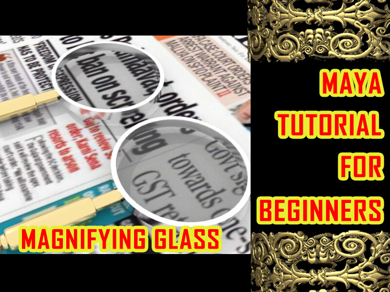 cgartistallrounder - megnifying glass maya | how to model and texture ...