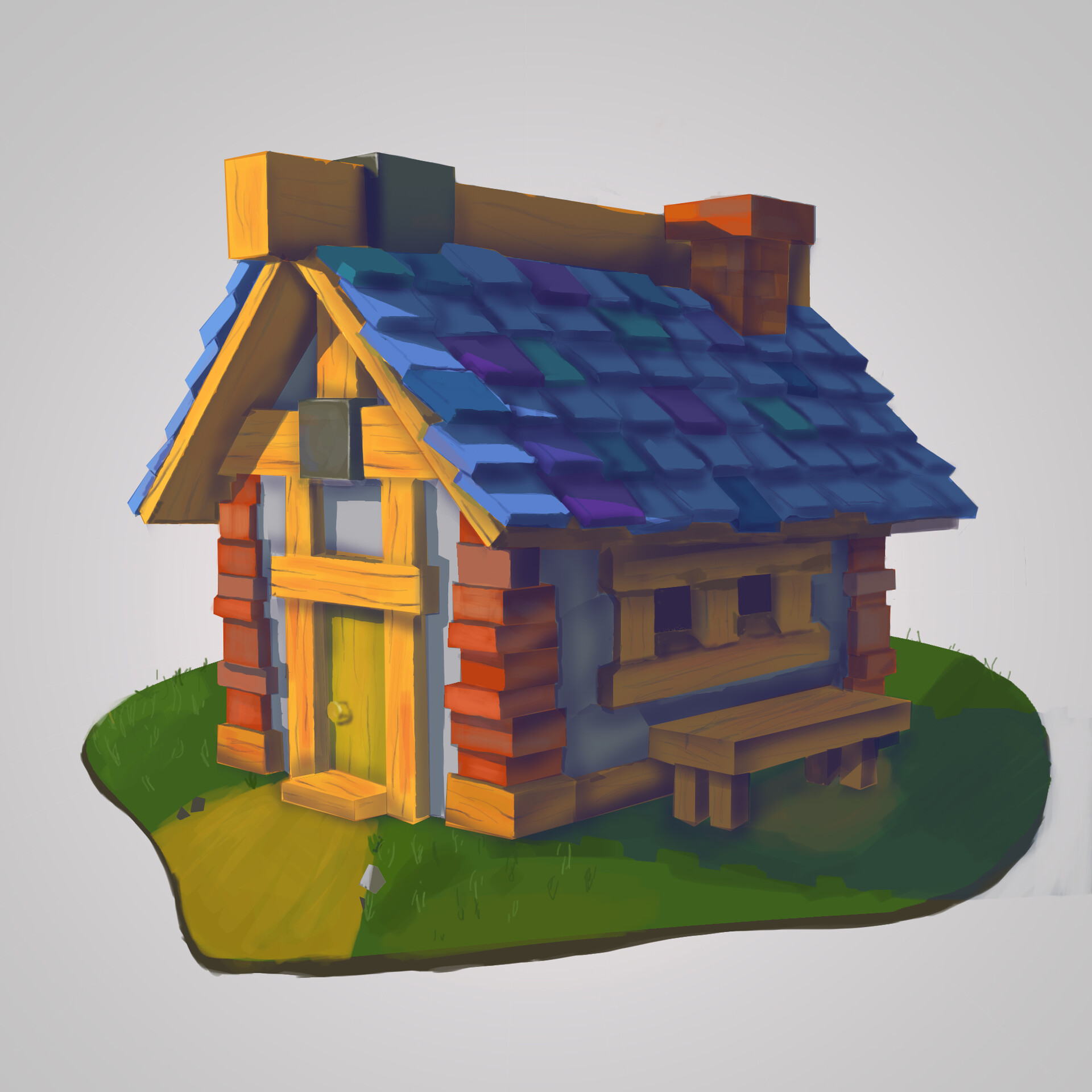 ArtStation - house 2d + 3d