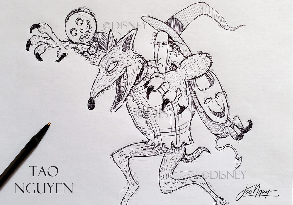 shocked wolf drawing