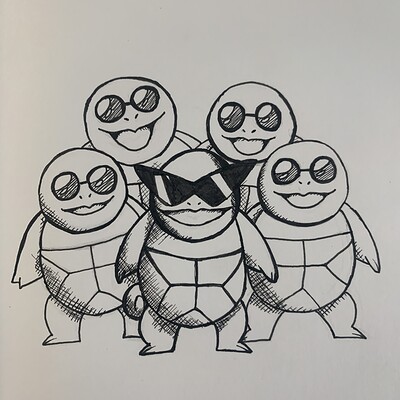 squirtle squad coloring pages