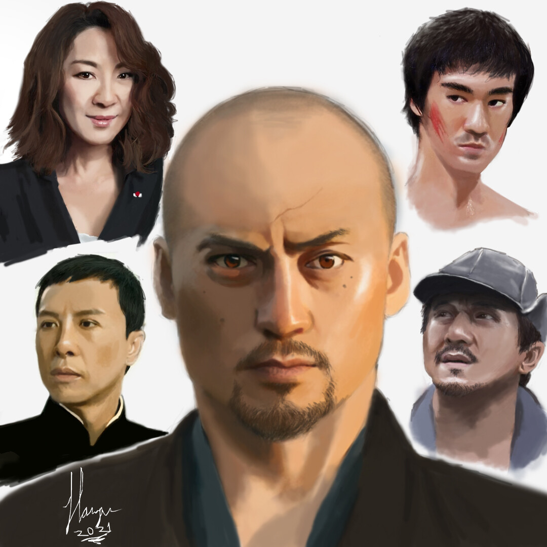 ArtStation - Michelle Yeoh!!! Donnie Yen!!! Ken Watanabe!!! Bruce Lee ...