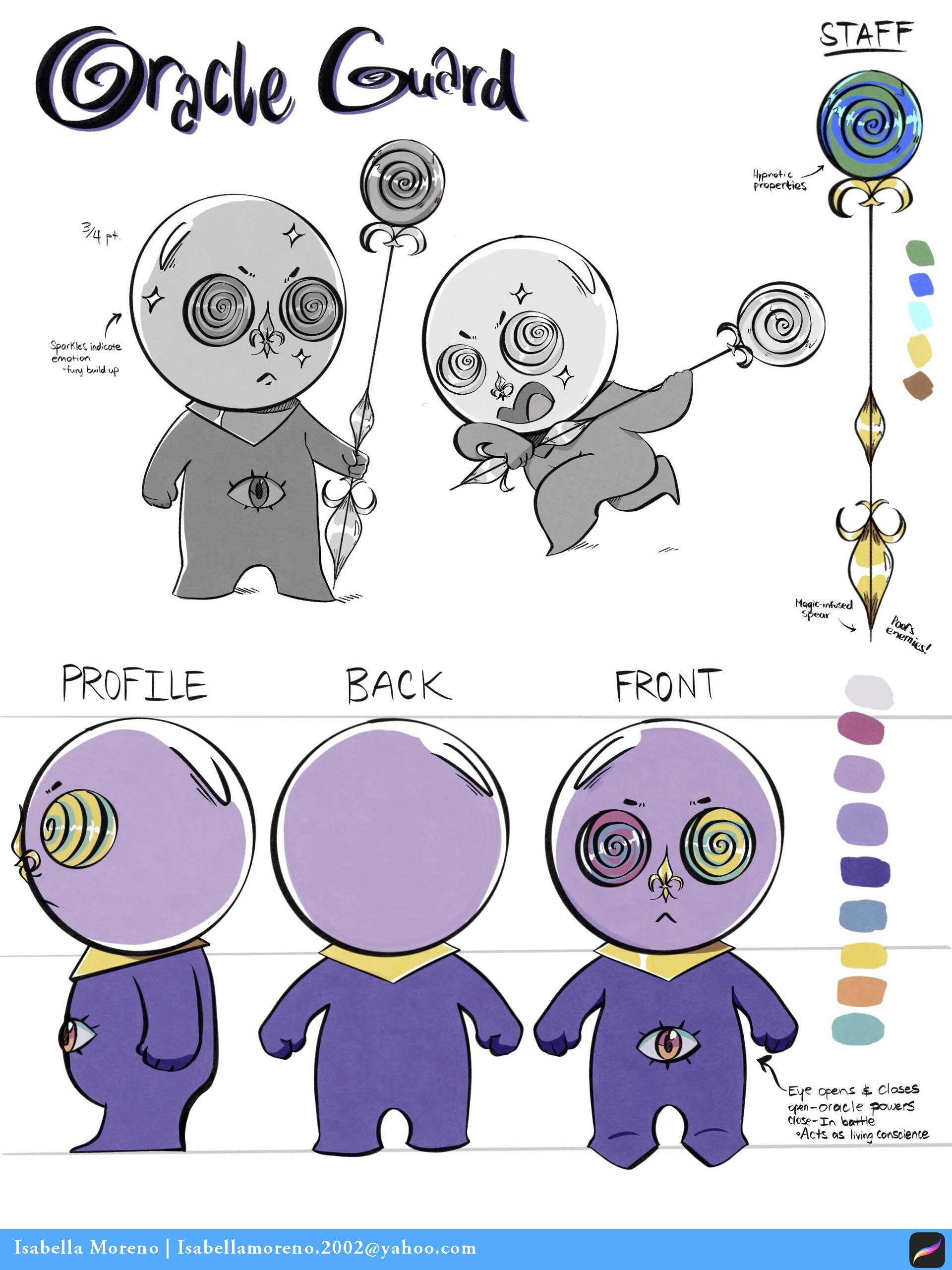 ArtStation - Oracle Guard Character Sheet