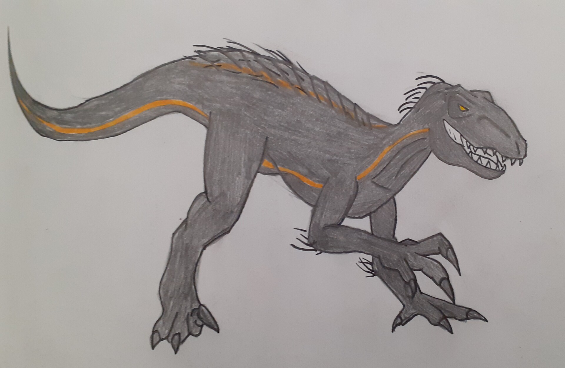 how to draw dinosaur indoraptor