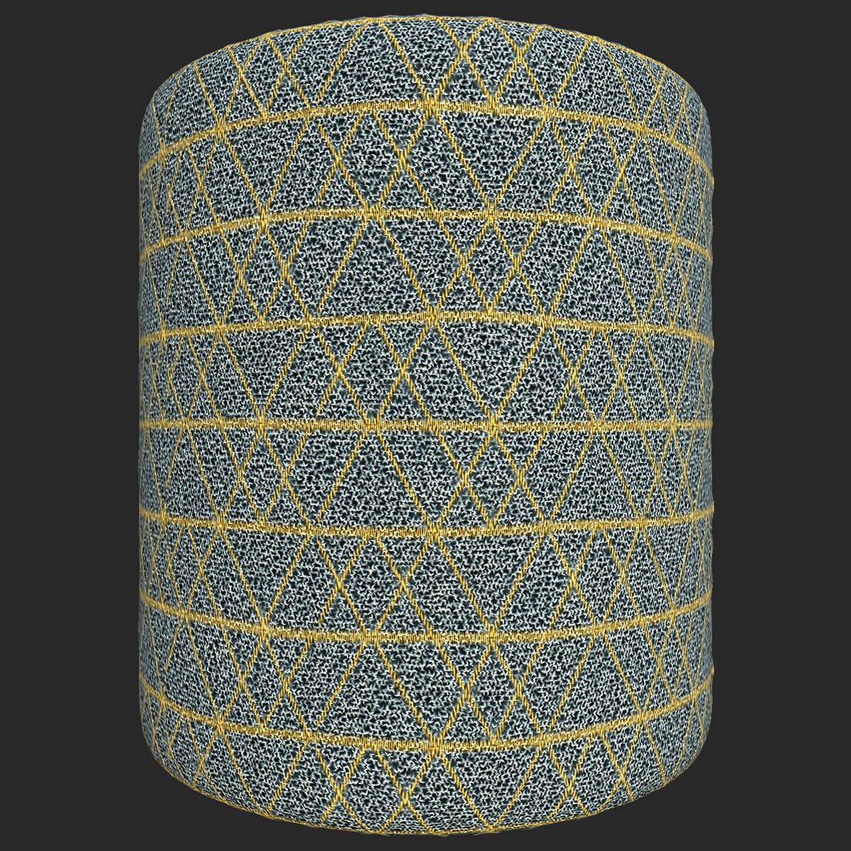 TextureCan - Grey Fabrics with Yellow Triangle Patterns