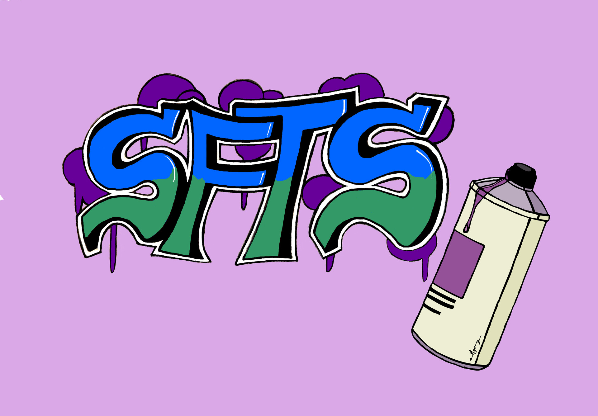 ArtStation - Años 80/90 - Graffiti SFTS