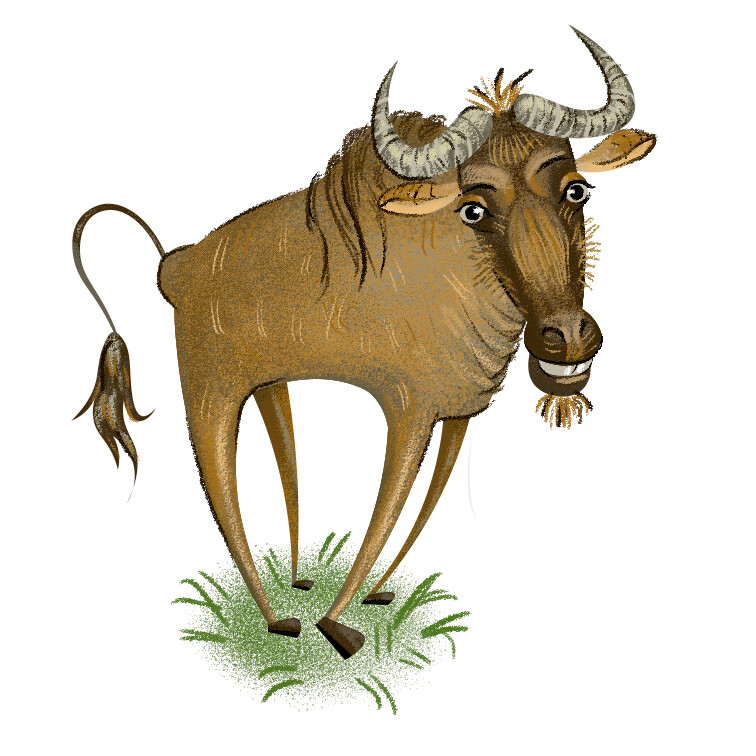 ArtStation - character design of wildebeest
