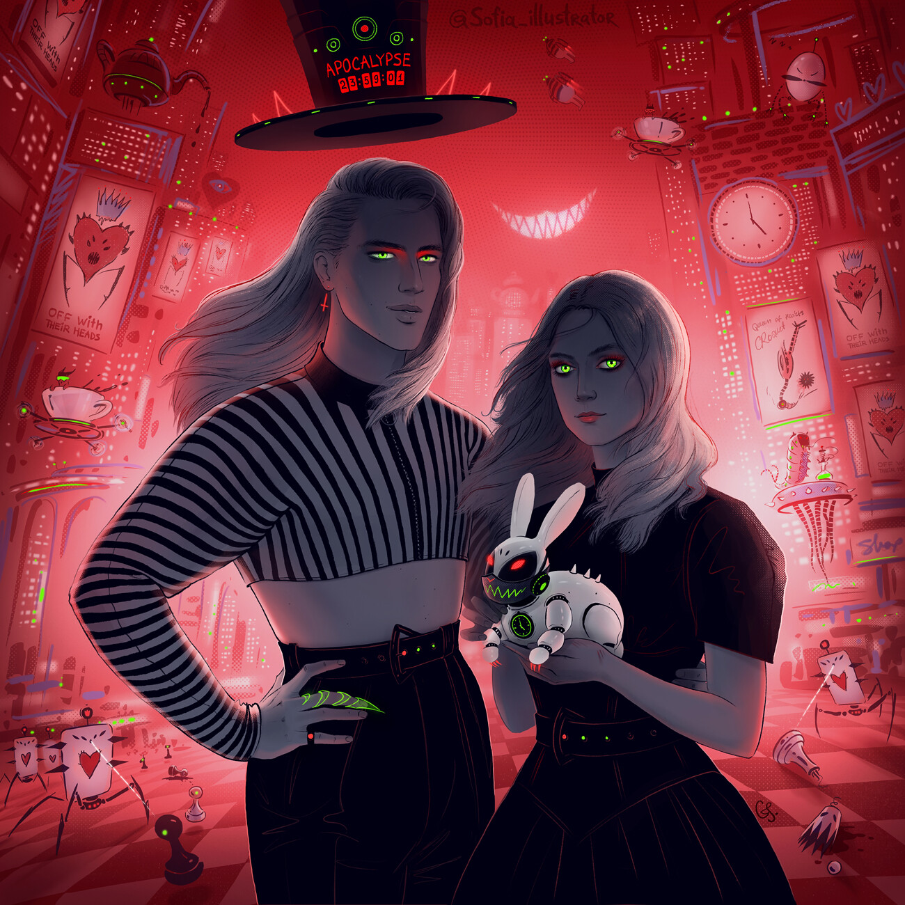 ArtStation - Alice in Wonderland + Cyberpunk