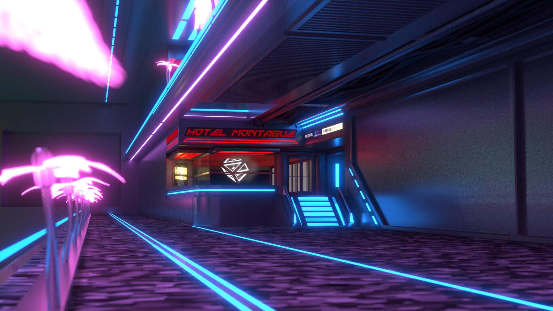 Liam Guise - Cyberpunk-Inspired City WIP #3