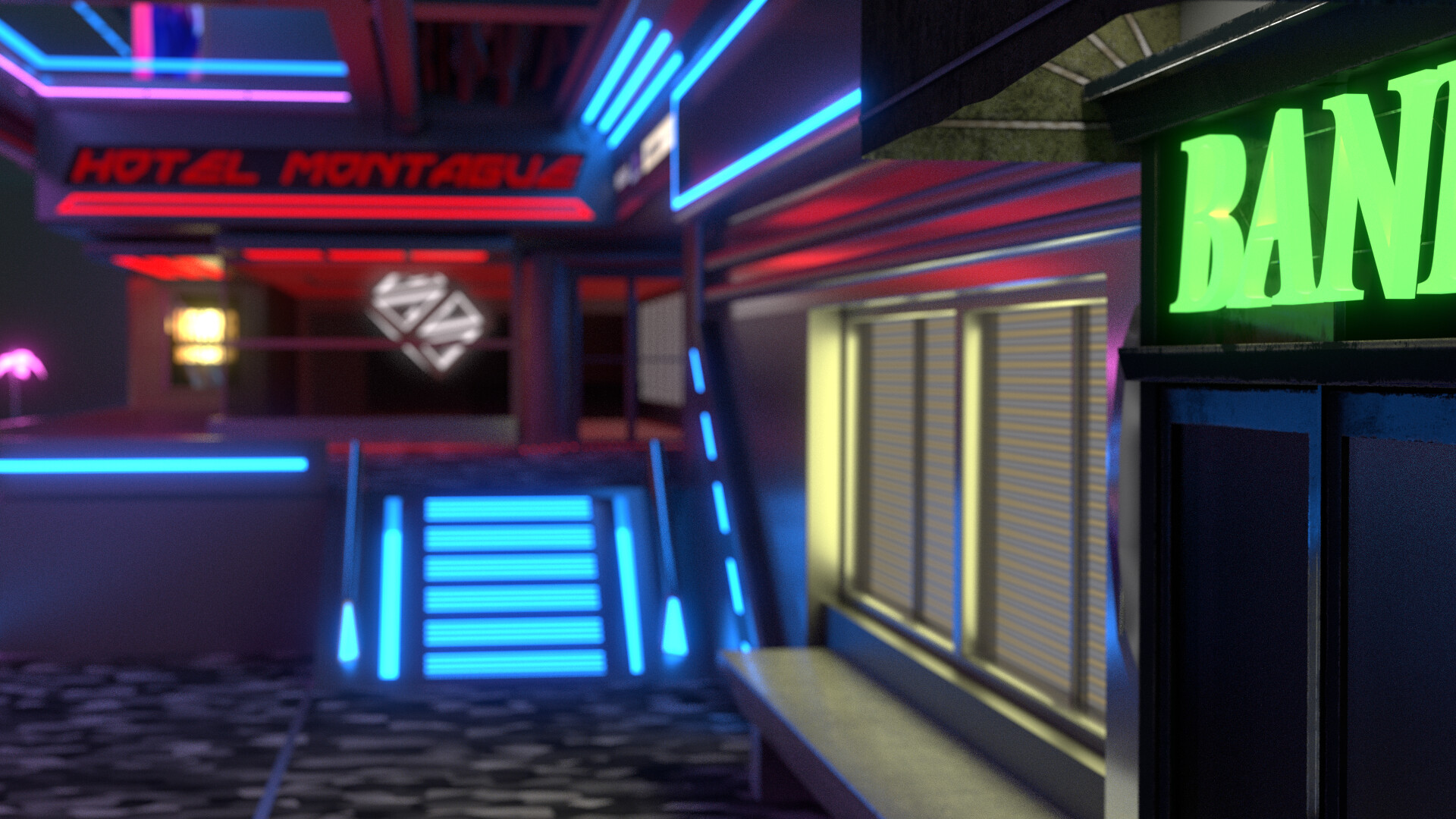 Liam Guise - Cyberpunk-Inspired City WIP #3