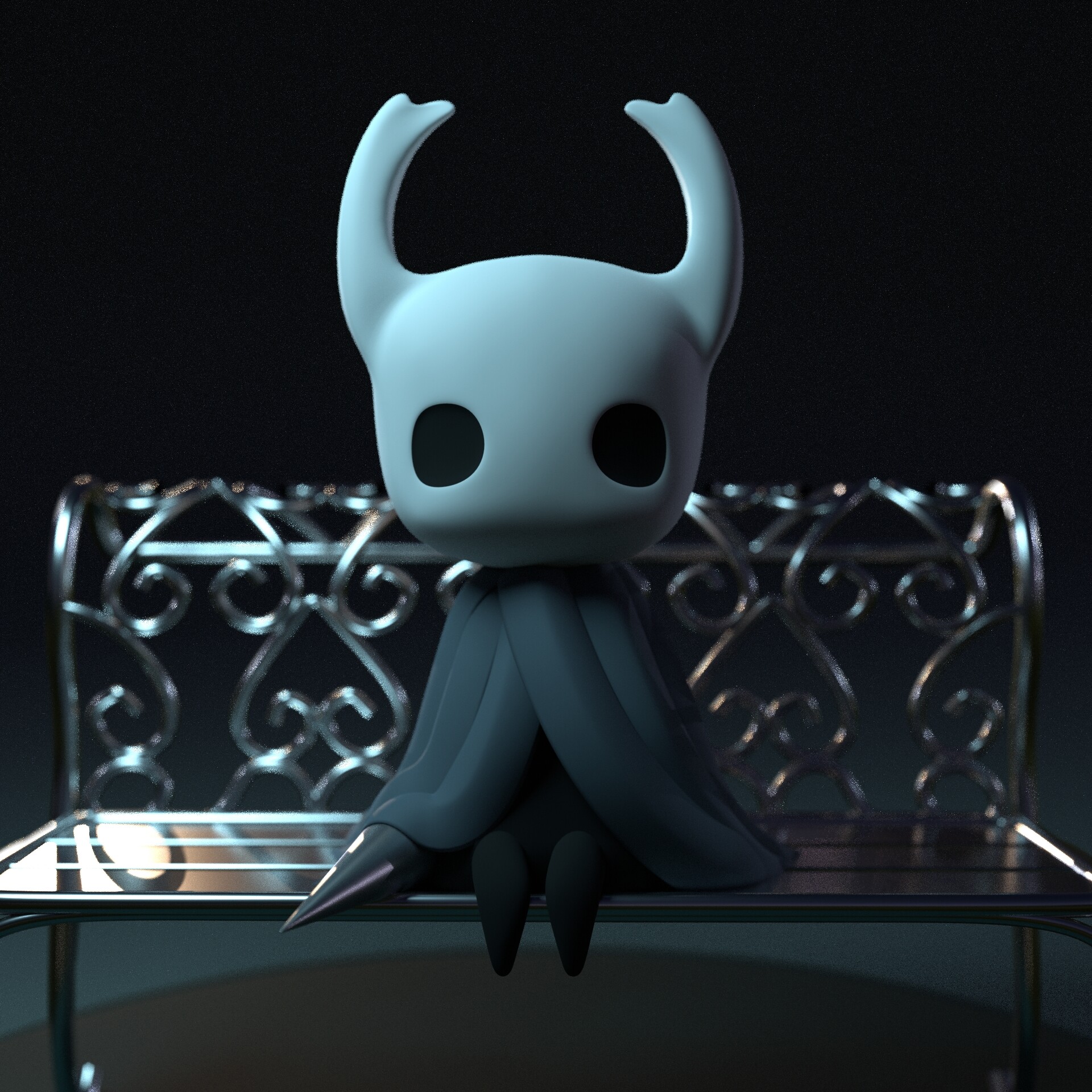 ArtStation - Hollow Knight Chilling in the Bench (WIP FOR 3D PRINT)