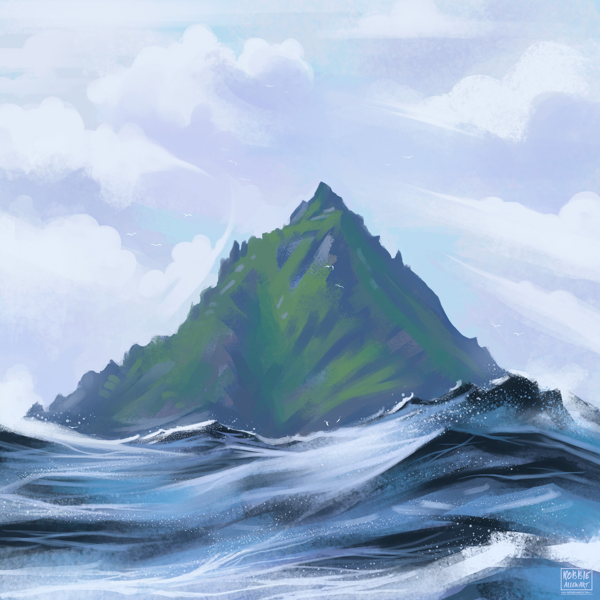 Robbie Allen - PleinAirpril 2021 - Digital Landscape Paintings Days 1-10