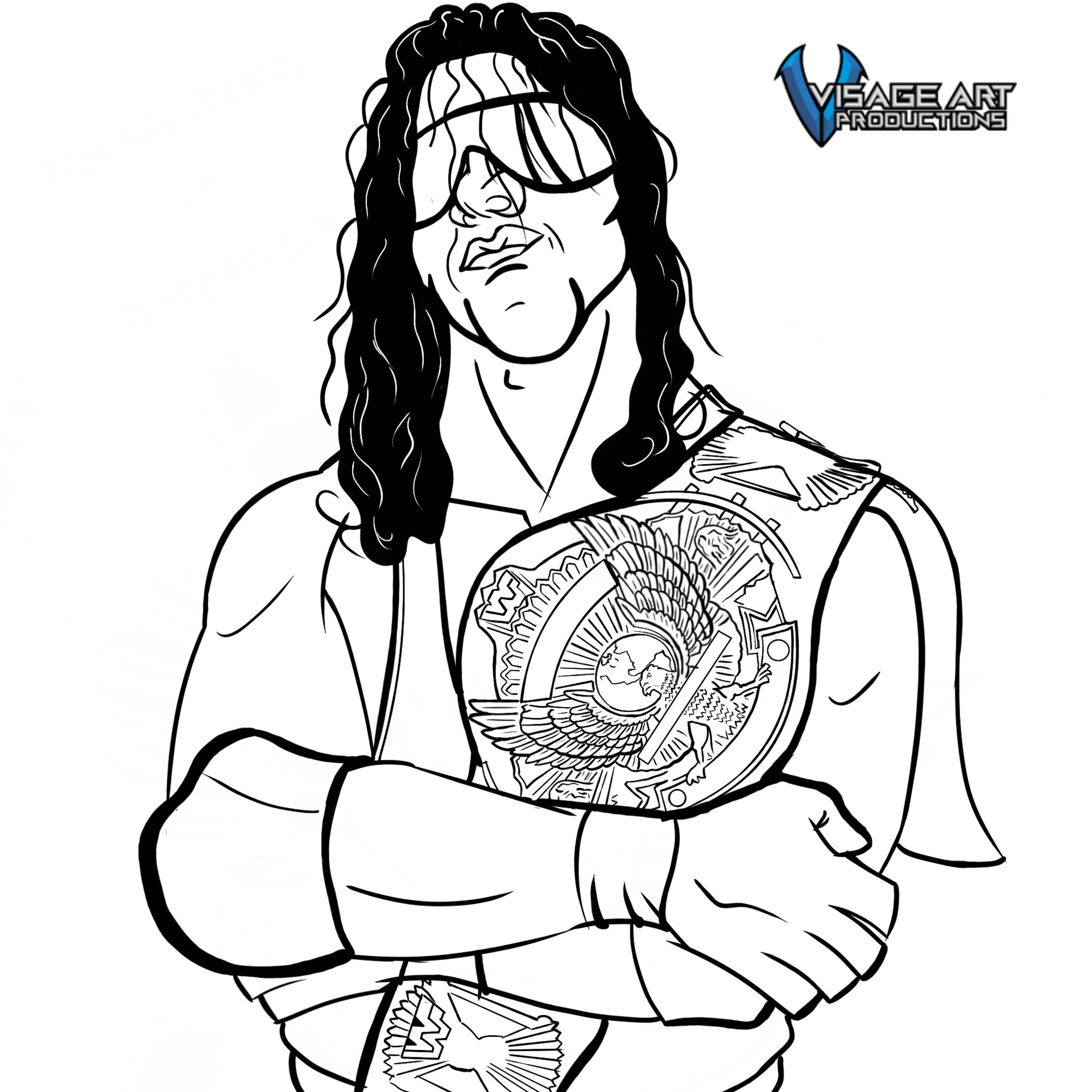 bret hart coloring pages