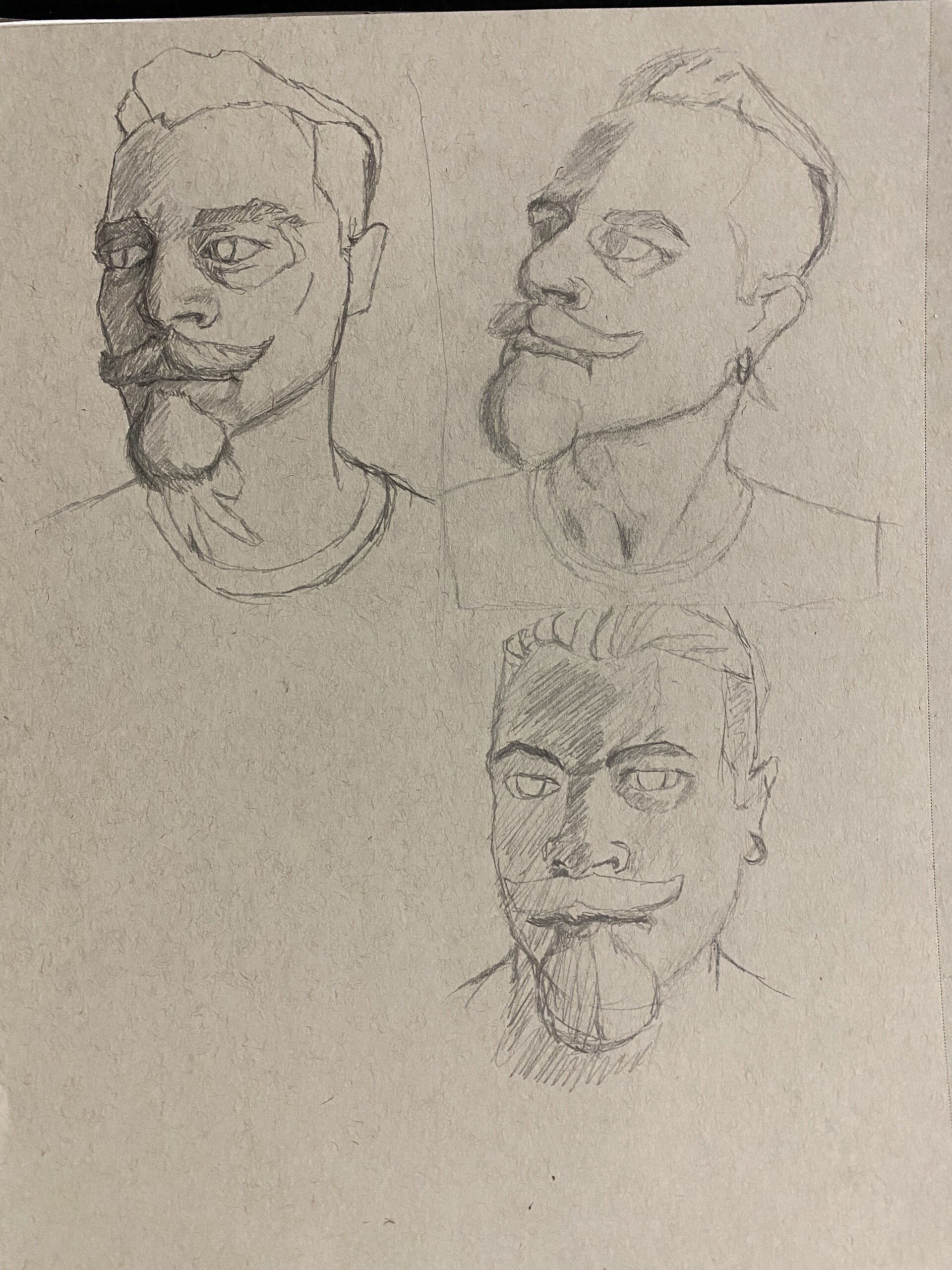 ArtStation - Self portrait sketches