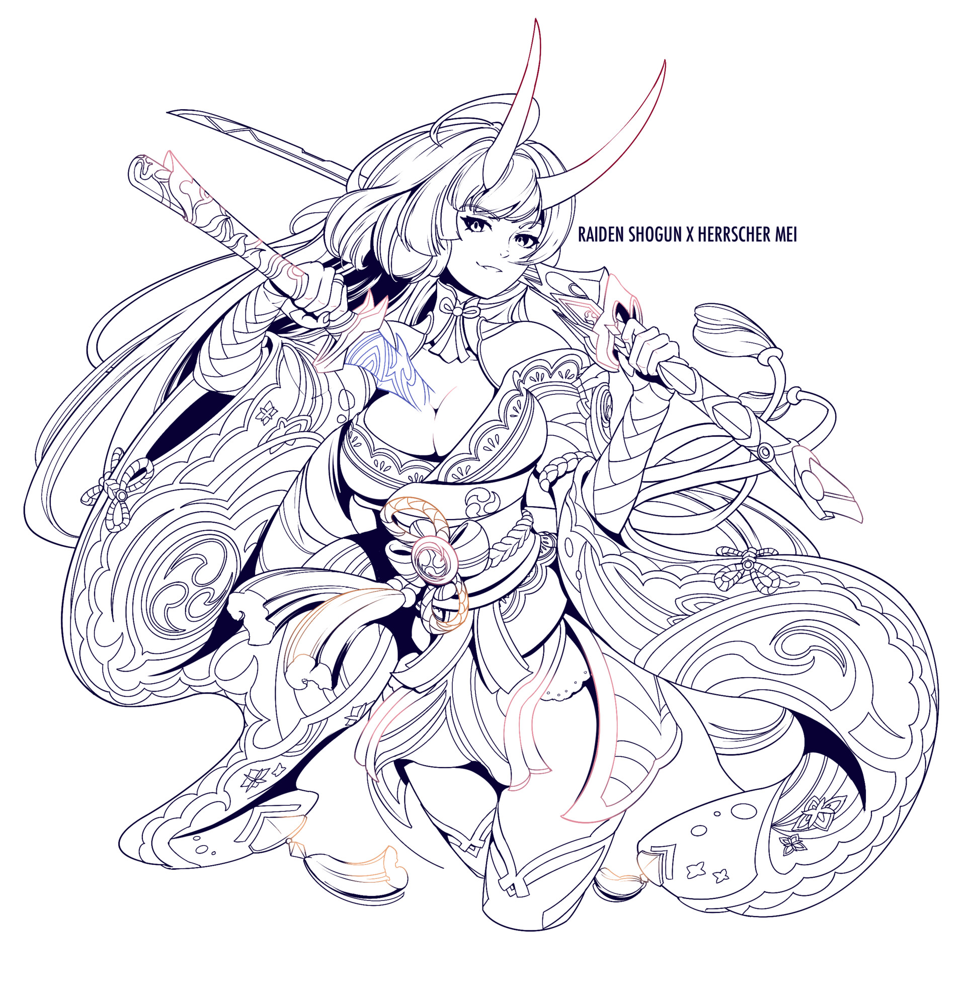 shogun coloring page