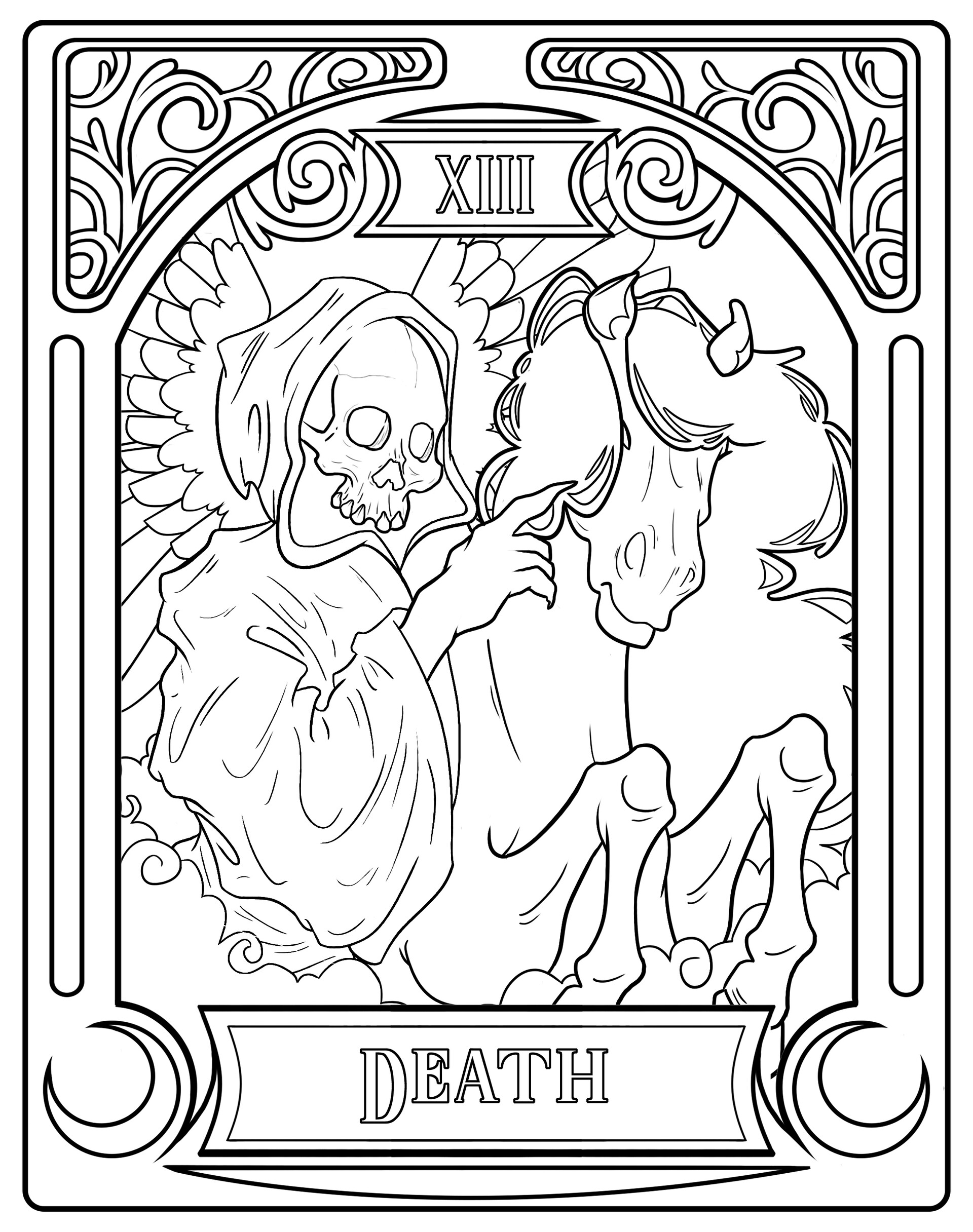 tarot coloring pages printable