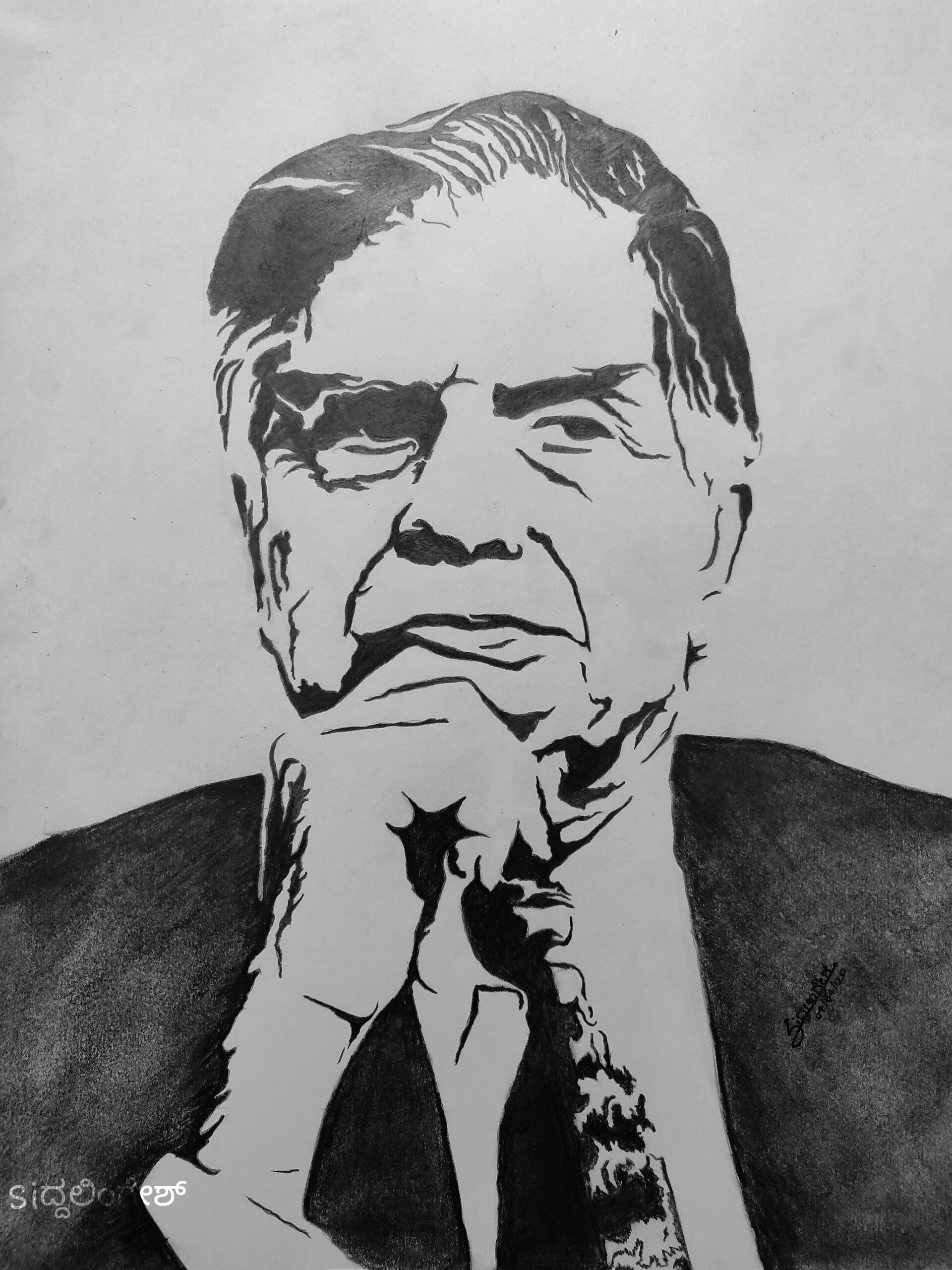 Siddalingesh B Koppad - Ratan TATA Pencil Art