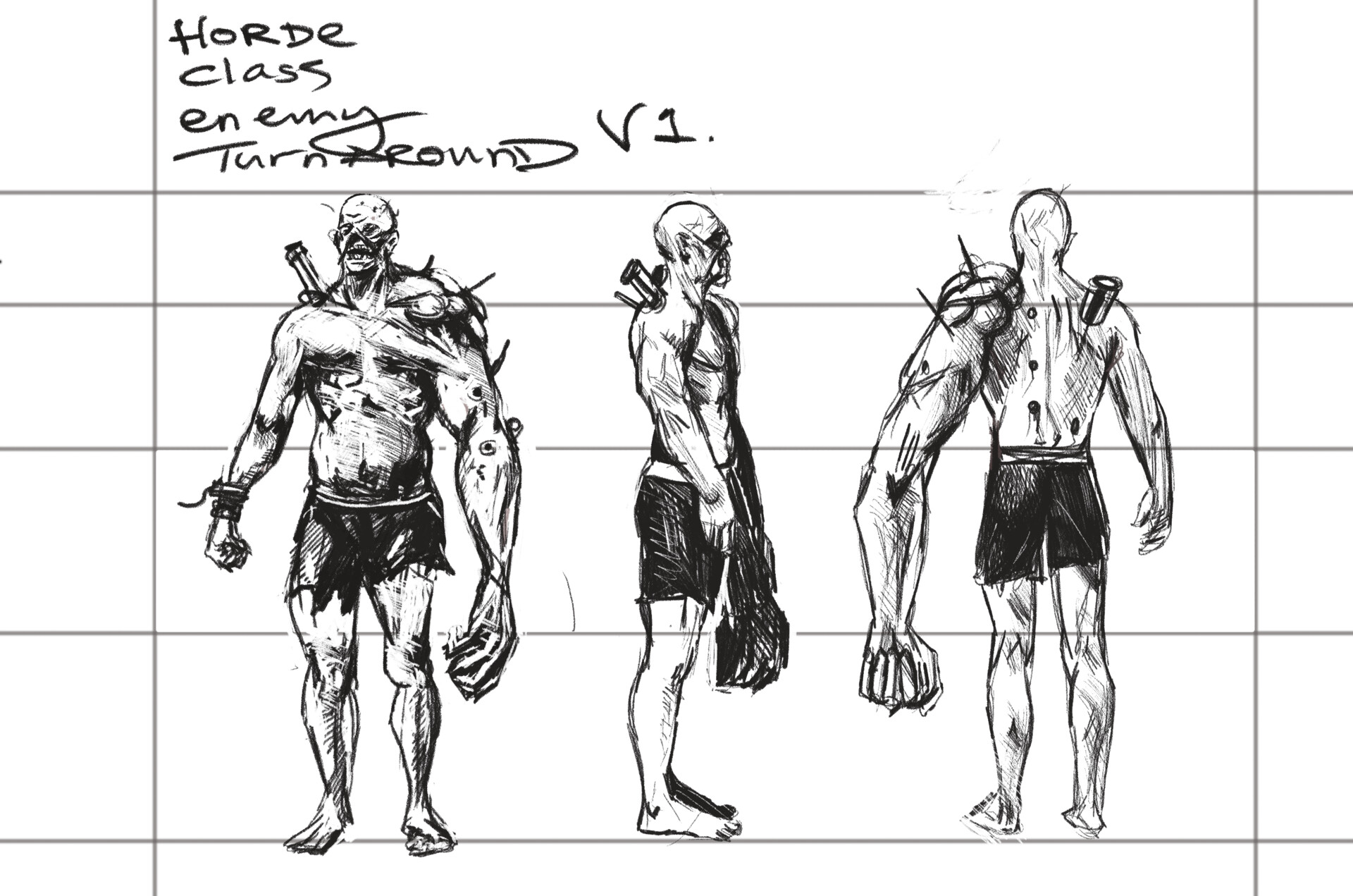 ArtStation - Monster turn around design