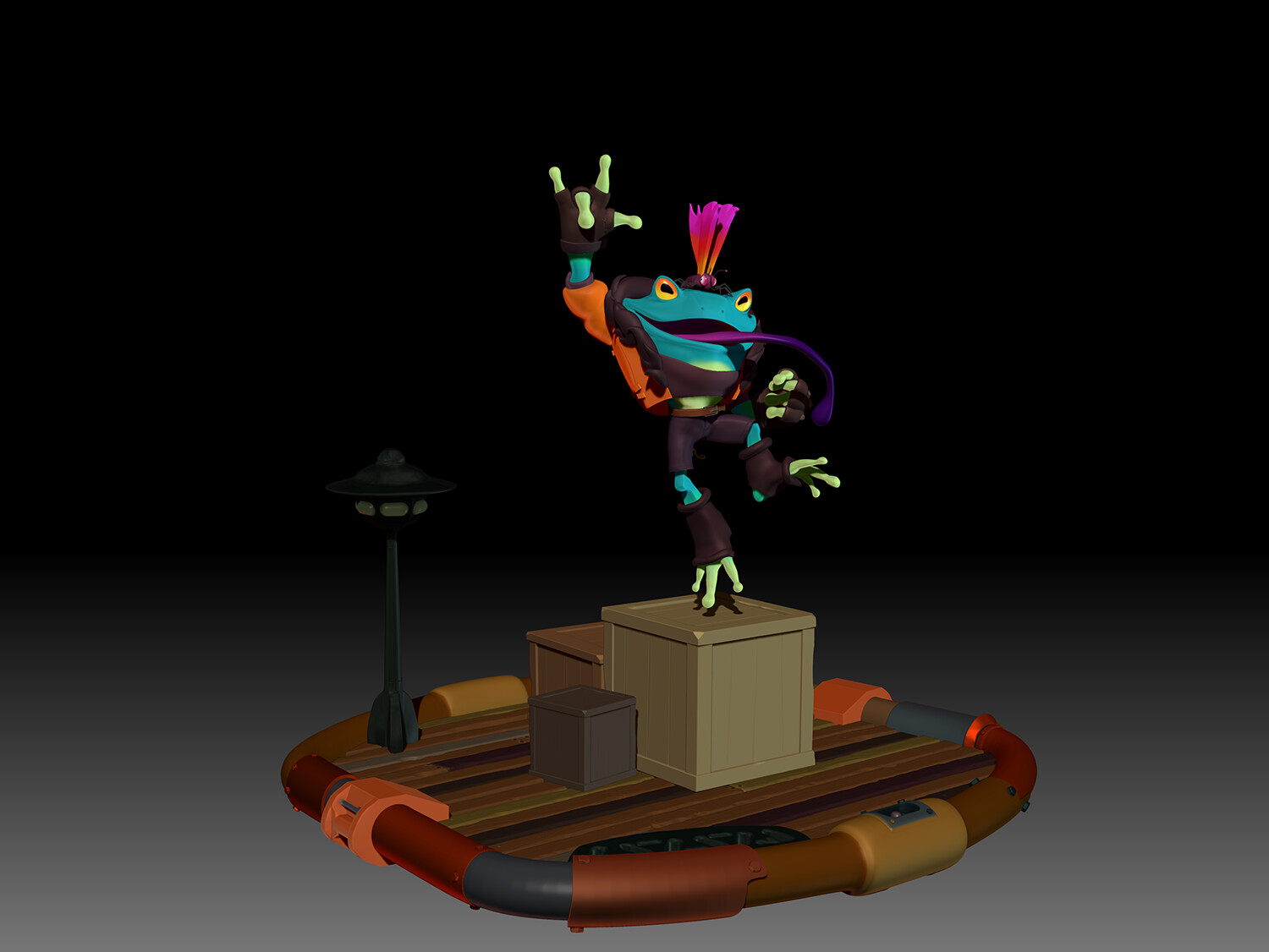 ArtStation - Frog Punk Sculpt