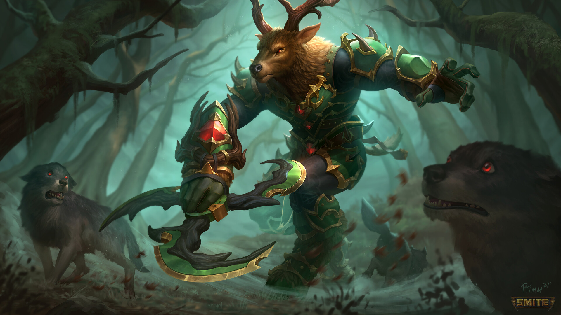ArtStation - Cernunnos Elken Splash and Achilles concepts