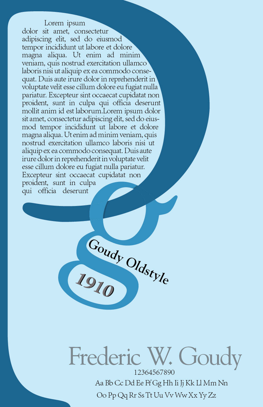 Allen Huang - Goudy Old Style Typeface Poster