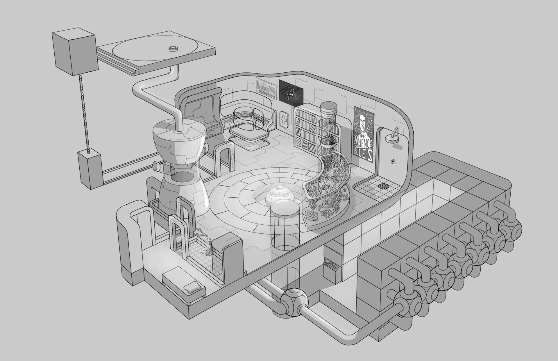 ArtStation - Underground Sci-fi Base